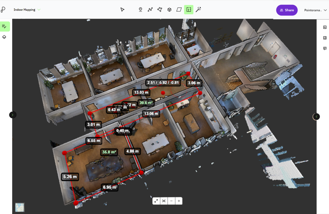 What does the 3D floor plan tool do?